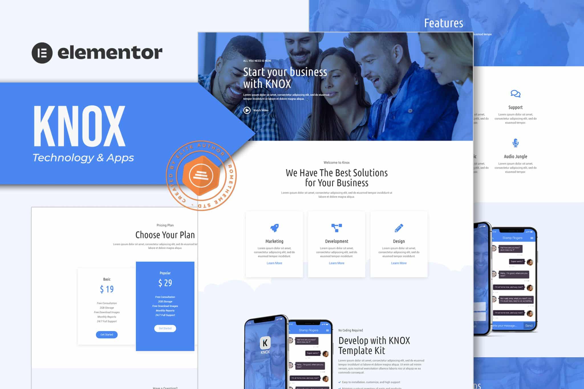 Knox - Technology & Apps Template Kit - Rometheme