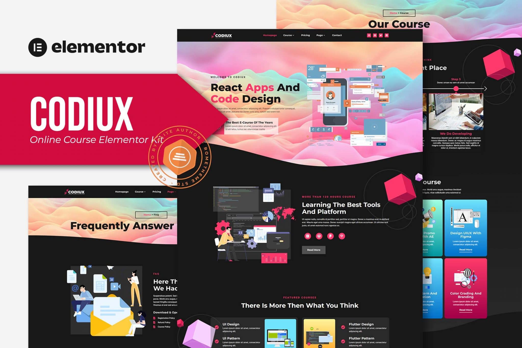 Codiux - Online Course Elementor Template Kit - Rometheme