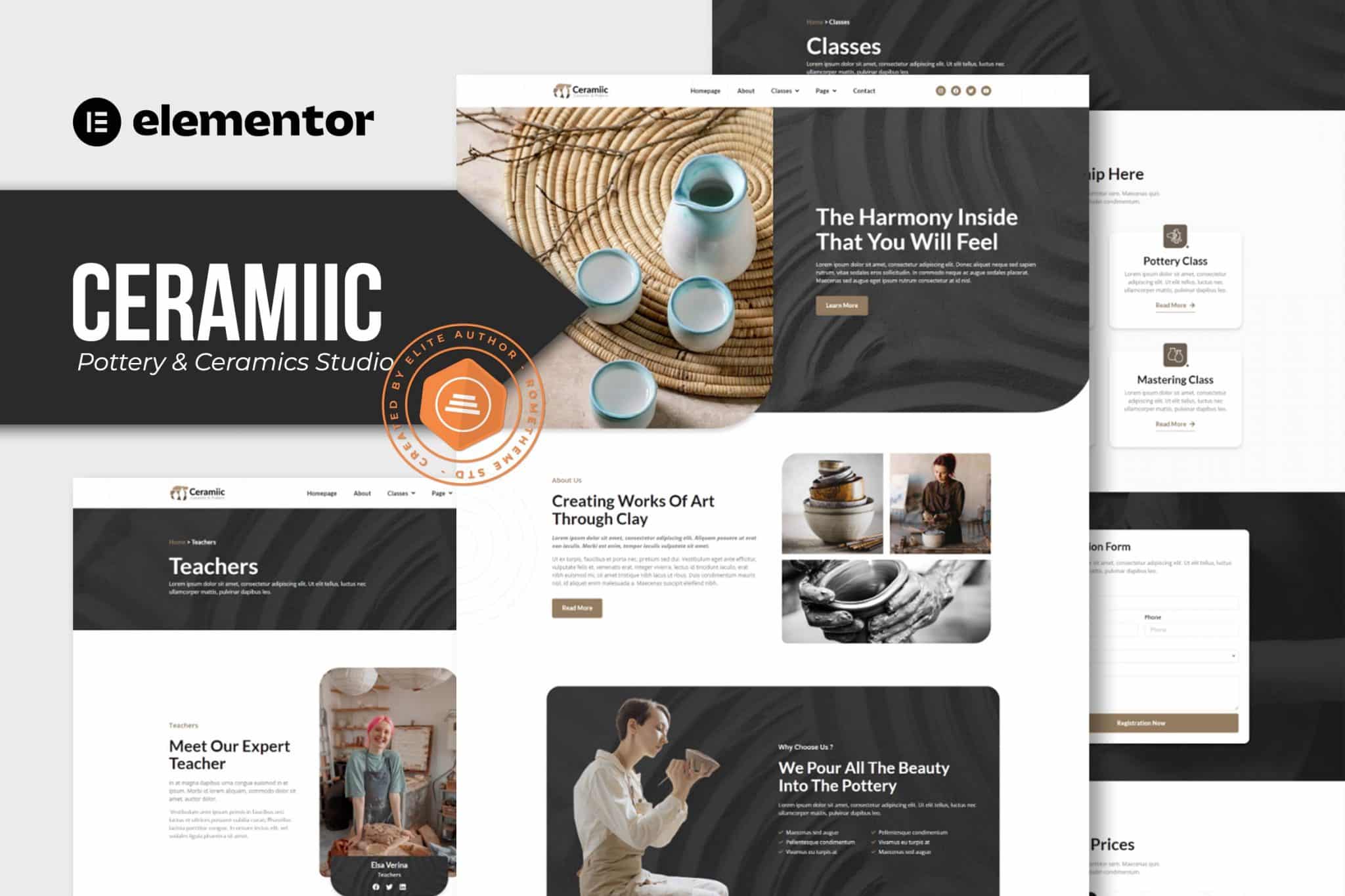 Ceramiic - Pottery & Ceramics Studio Elementor Template Kit - Rometheme