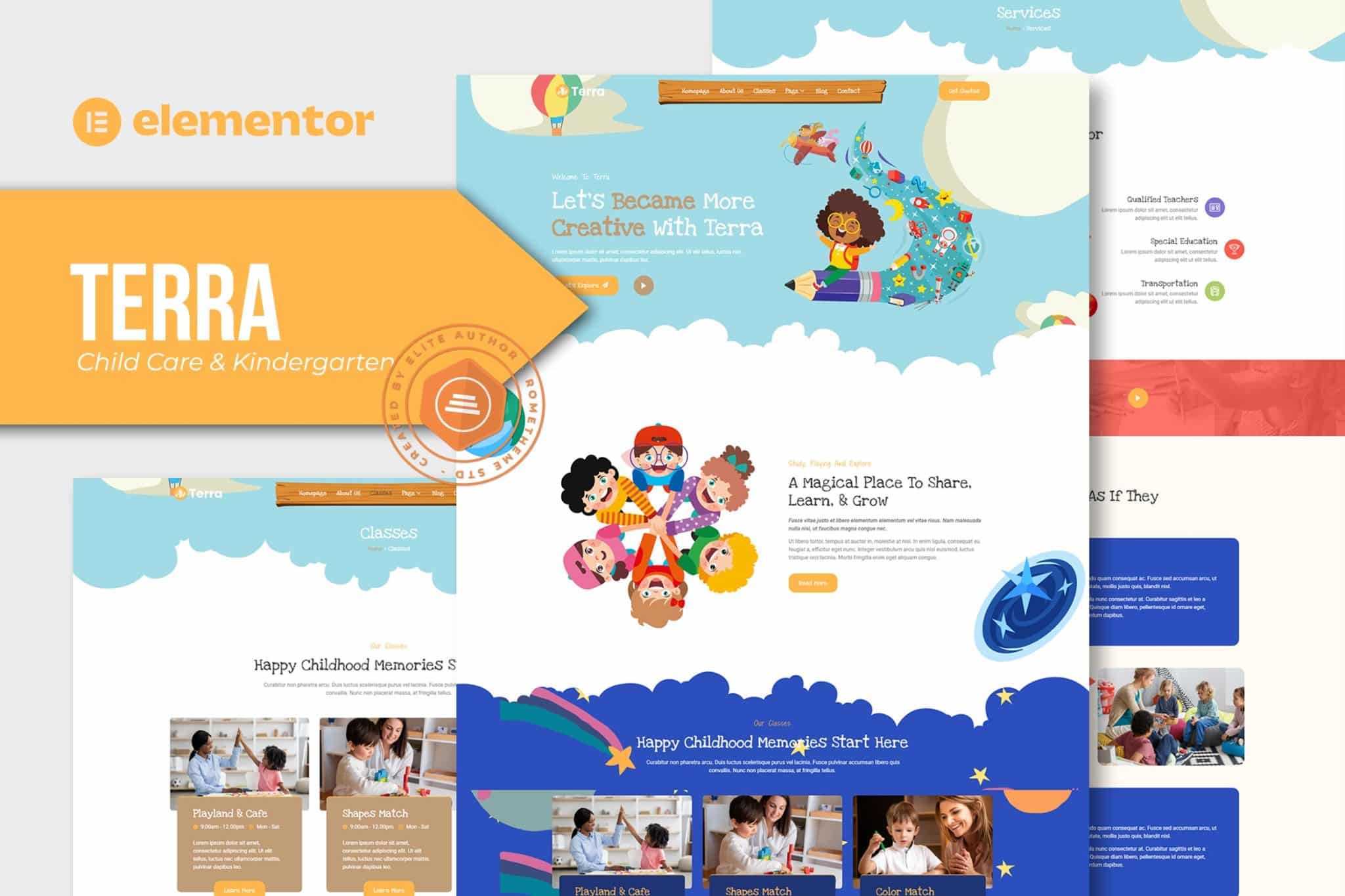 Terra - Child Care & Kindergarten Elementor Template Kit - Rometheme
