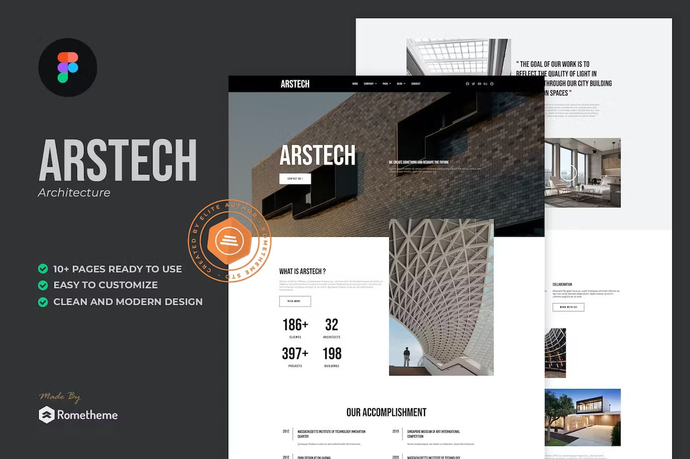 Arstech - Architecture Figma Template - Rometheme