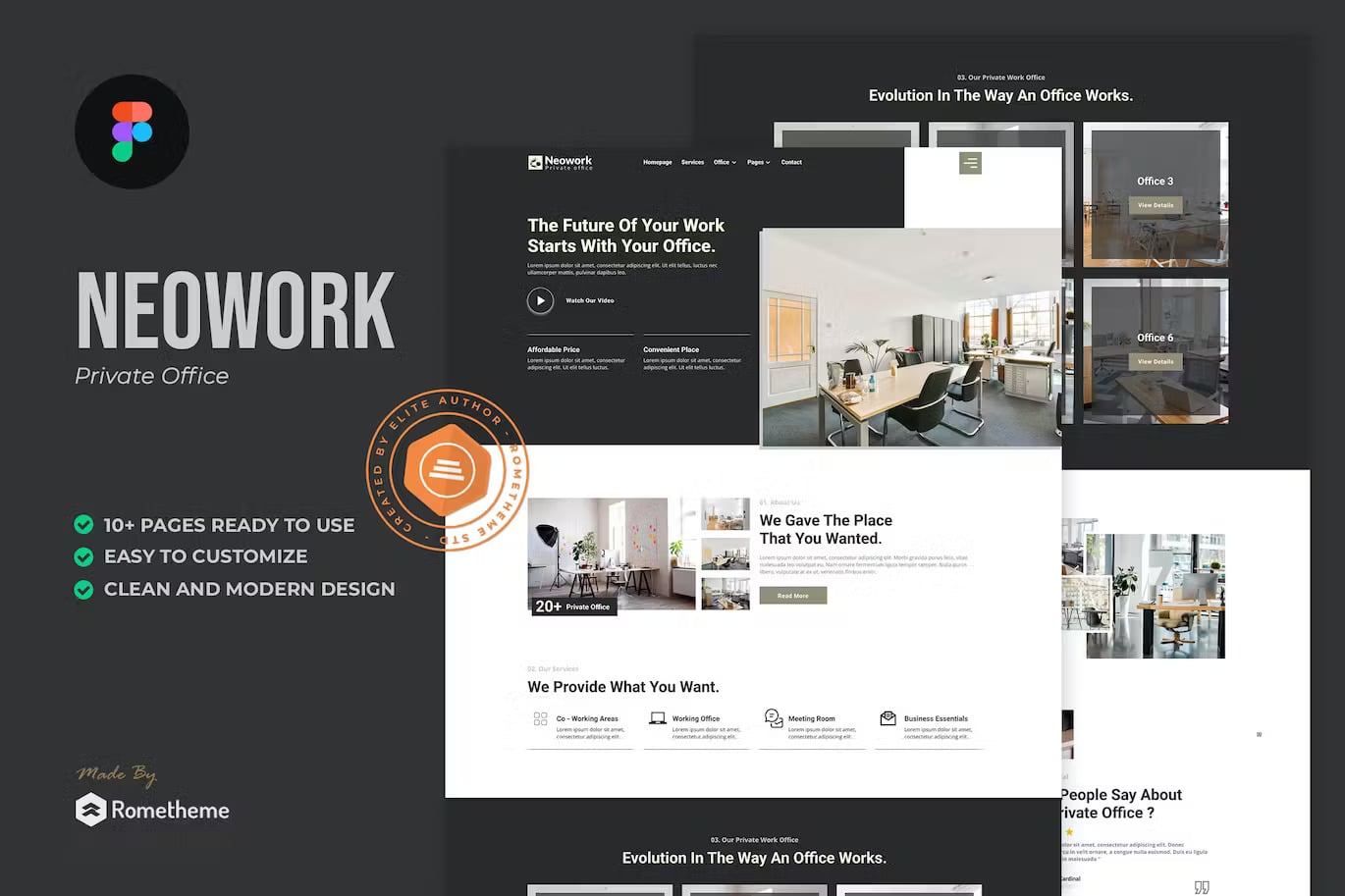 Neowork - Private Office Figma Template - Rometheme