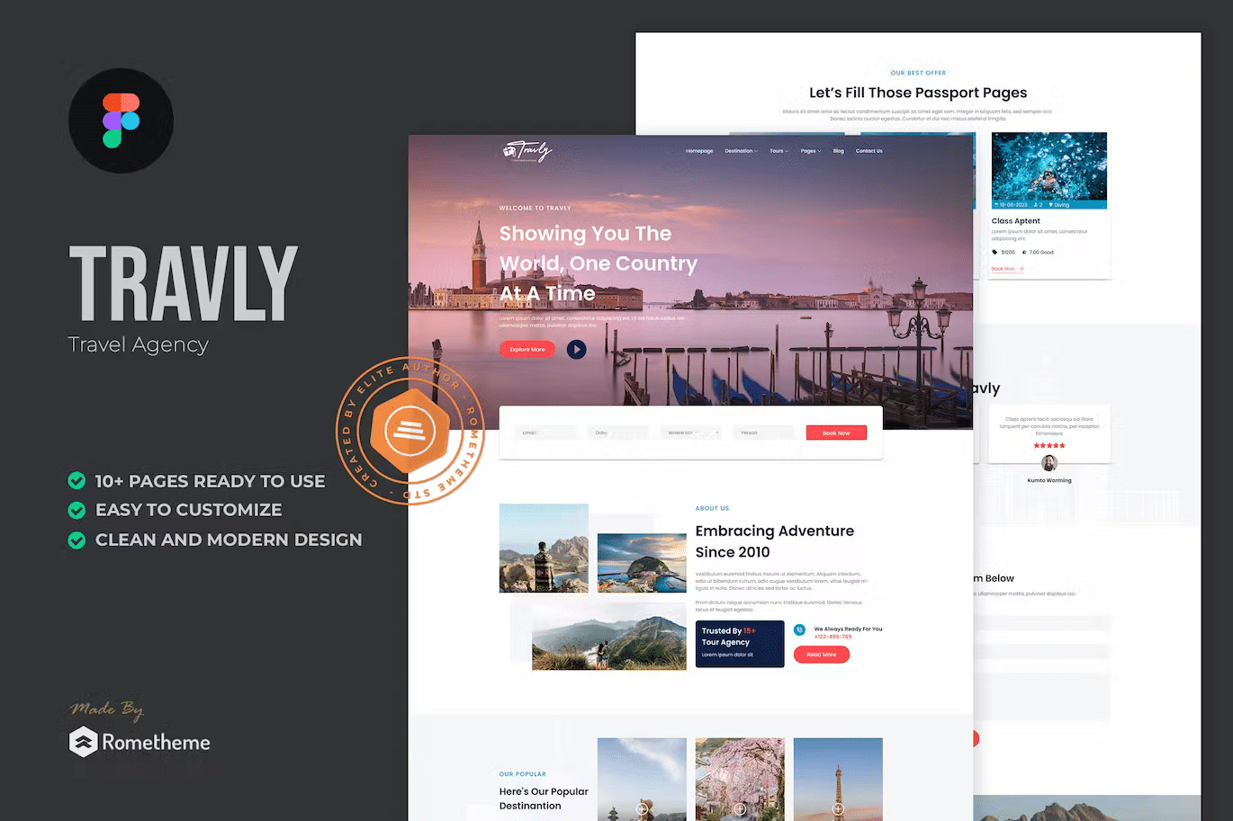 Travly - Tour & Travel Agency Figma Template - Rometheme