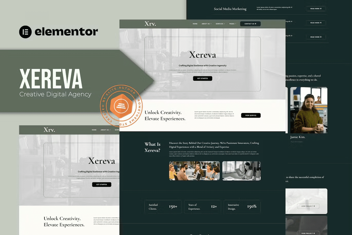 Xereva - Creative Digital Agency Elementor Template Kit - Rometheme