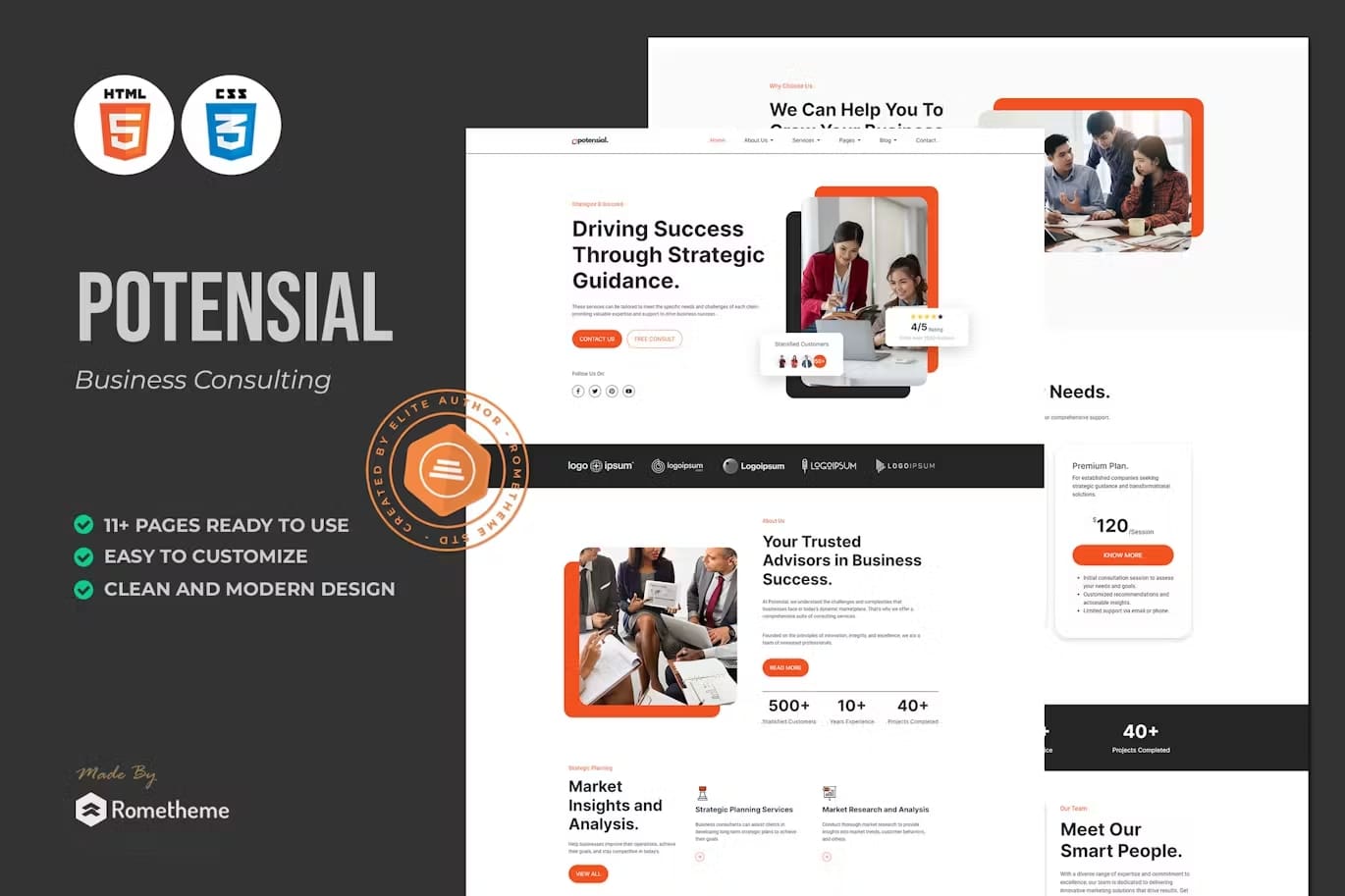 Potensial - Business Consulting HTML Template - Rometheme