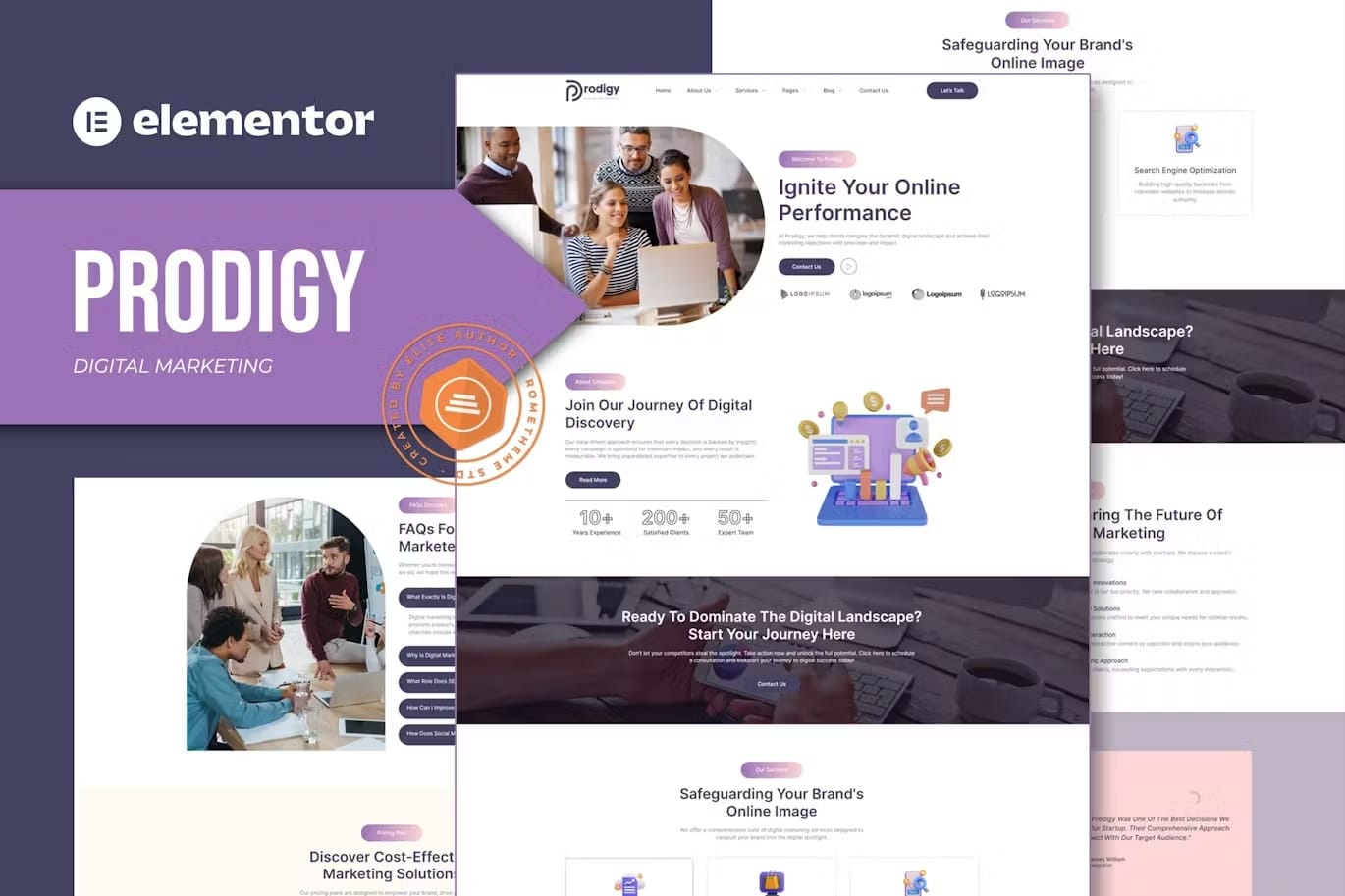 Prodigy - Digital Marketing Elementor Template Kit - Rometheme
